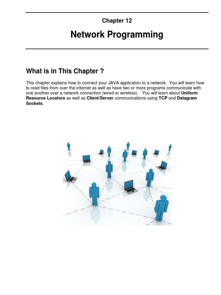 COMP1406 Ch12 NetworkProgramming | PDF | Port (Computer Networking) | Transmission Control Protocol