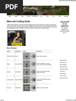 Minecraft Crafting Recipes Guide | PDF | Armour | Building Materials