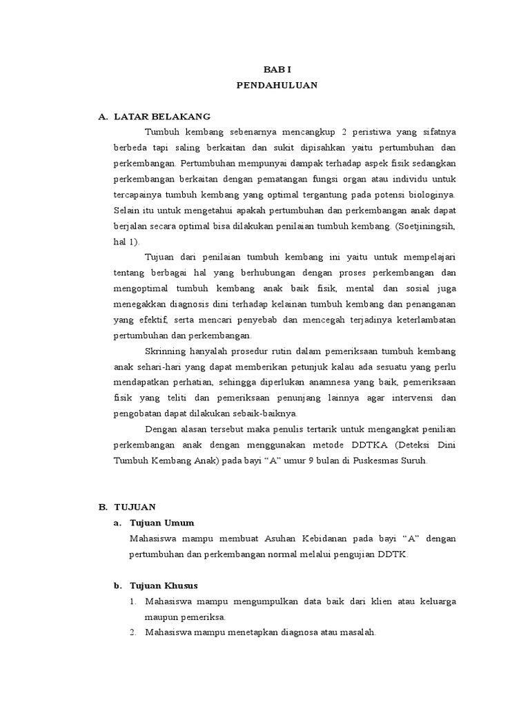 ASkeb DDTK | PDF | Kesehatan Holistik