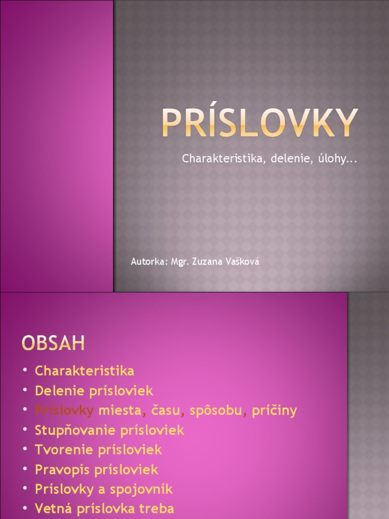 Prislovky | PDF