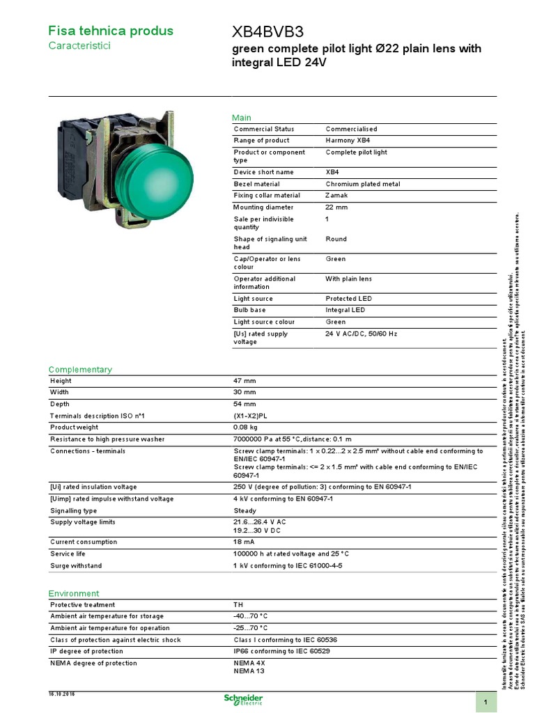 Harmony Xb4 Xb4bvb3 | International Electrotechnical Commission ...