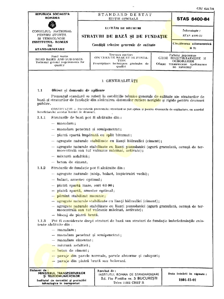 Stas 6400 - 84 | PDF
