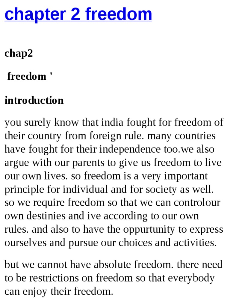 FREEDOM .pdf | Liberty | Liberalism