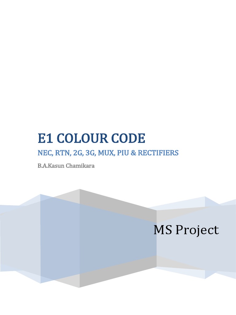 E1 Colour Code A4 | PDF
