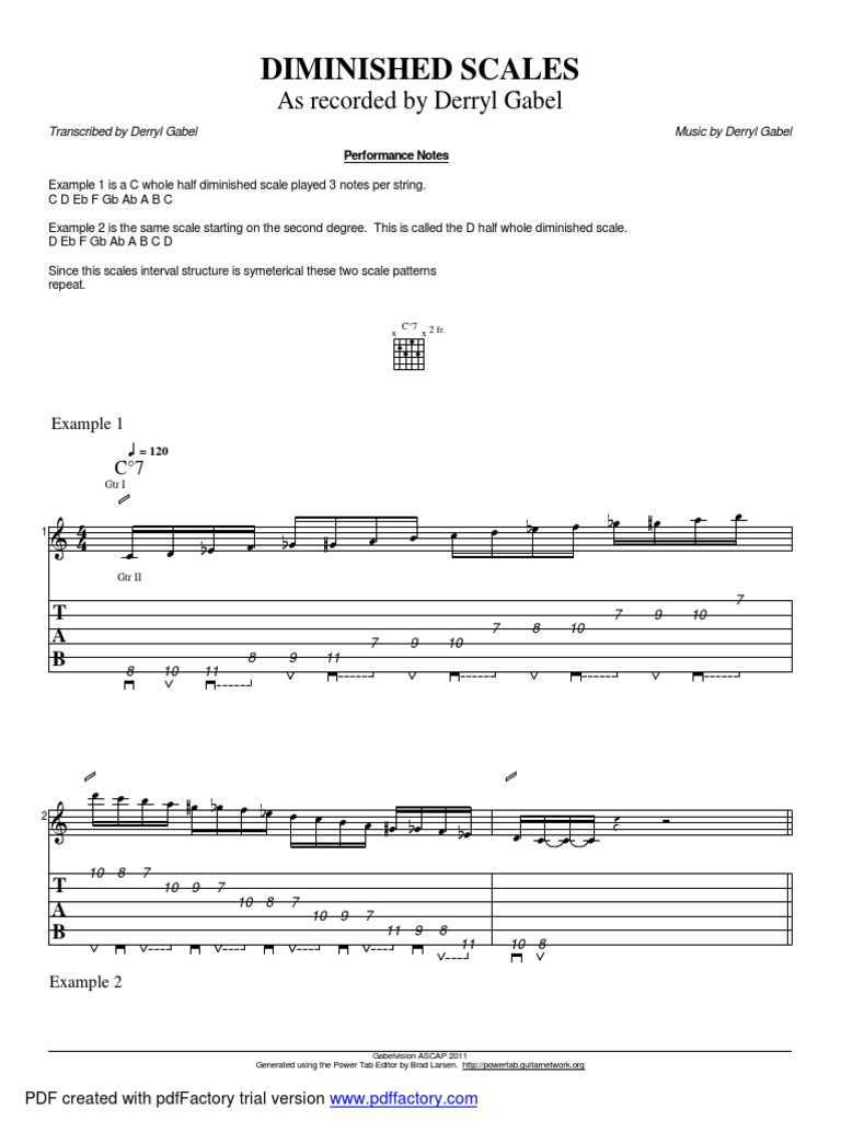 Practising Diminished Scales | Download Free PDF | Chord (Music) | Melody