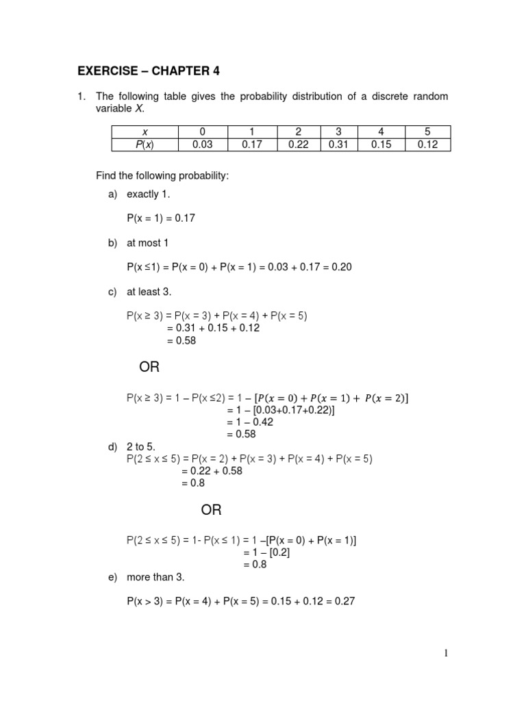 Chp4 Soln r3 | PDF | Standard Deviation | Probability Distribution