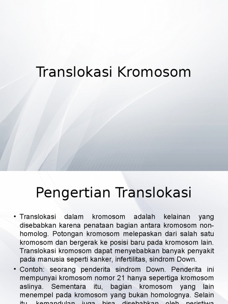 Translokasi Kromosom | PDF