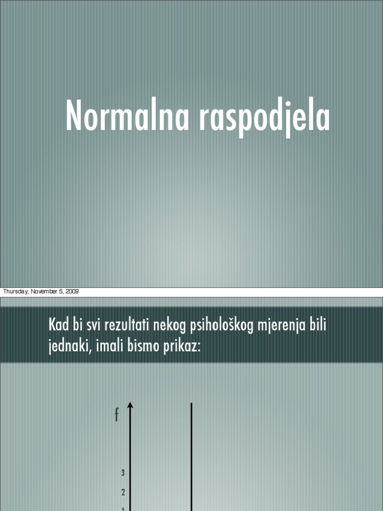 Normalna Raspodjela | PDF