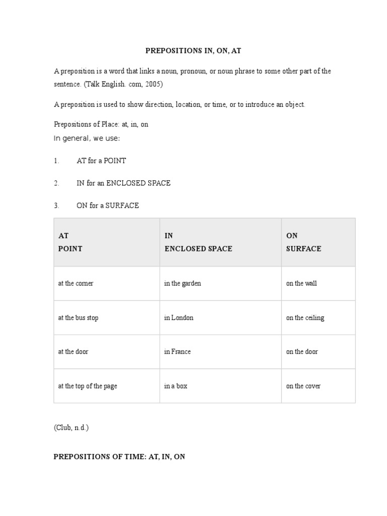 Prepositions in | PDF | Preposition And Postposition | Linguistic Typology