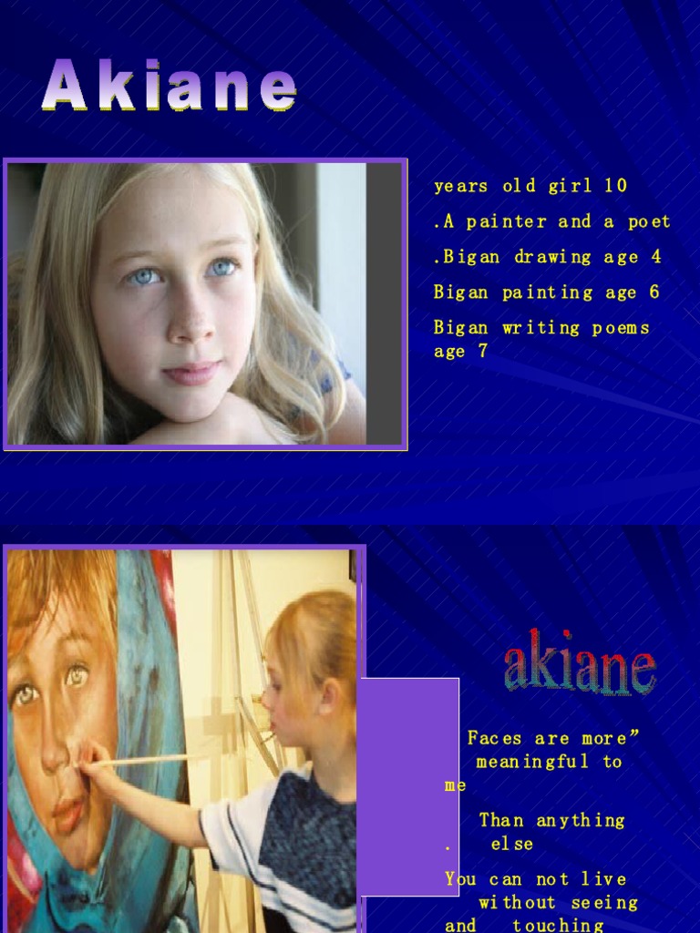 Years Old Girl10 .A Painterand A Poet .Bigan Drawing Age 4 Bigan ...