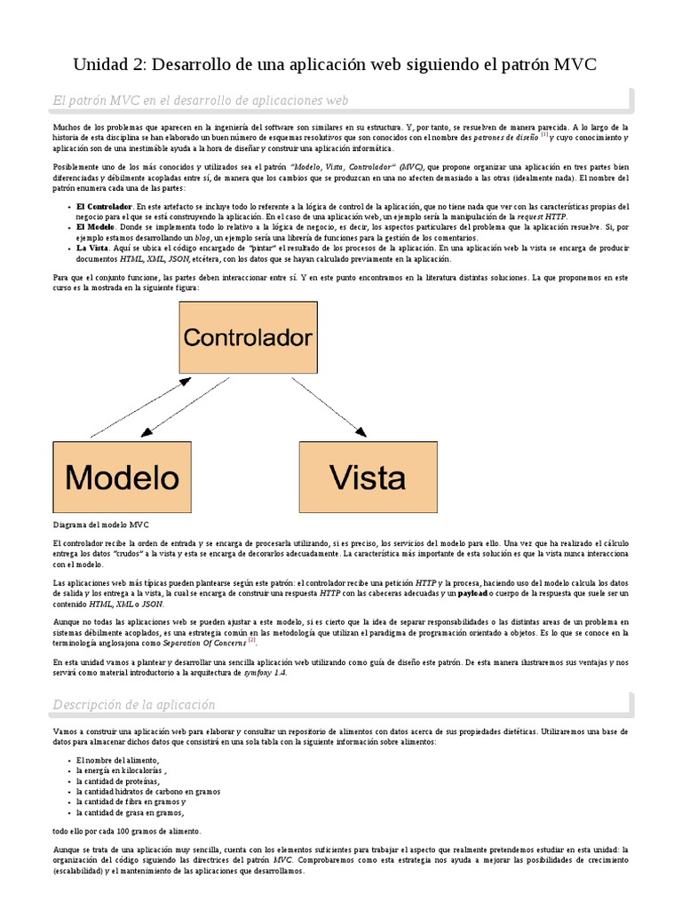Unidad 2 - Desarrollo de Una Aplicación Web Siguiendo El Patrón MVC PDF | PDF | Servidor web ...