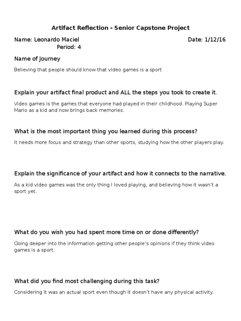 Video Games as a Sport Reflection | PDF | Social Science