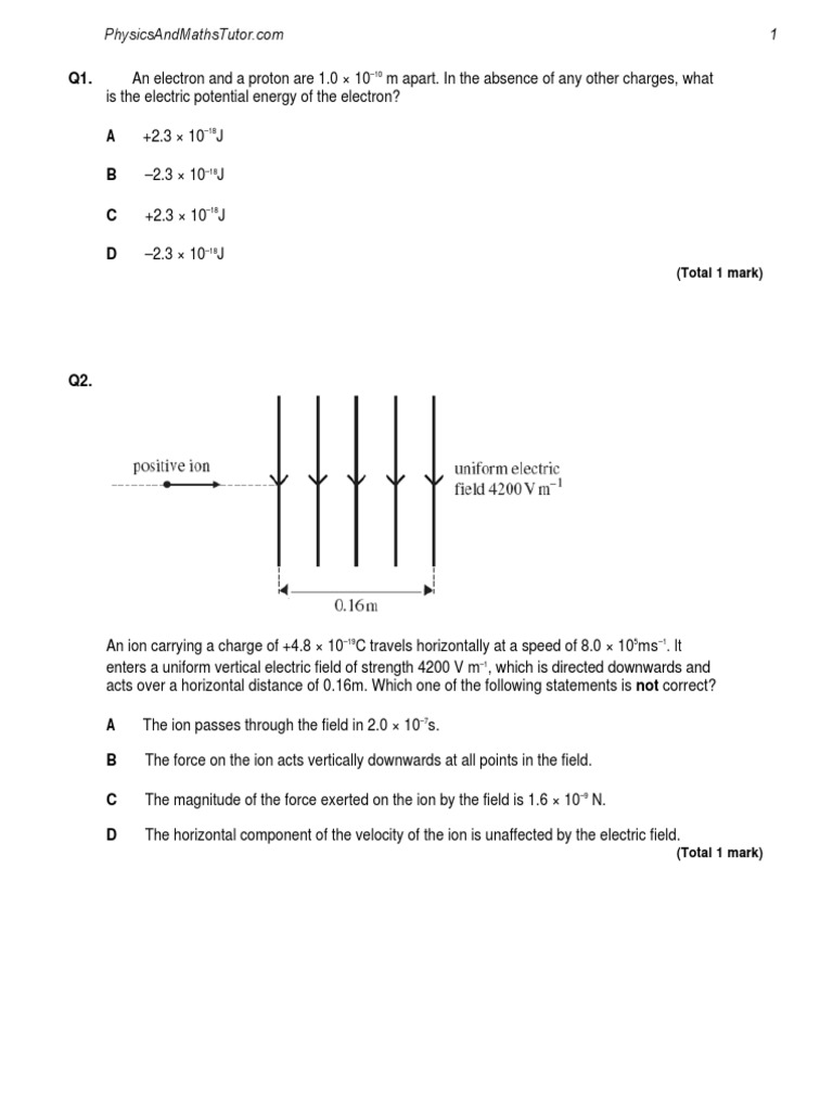 4.3 Electric Fields PDF | PDF | Electric Field | Electricity