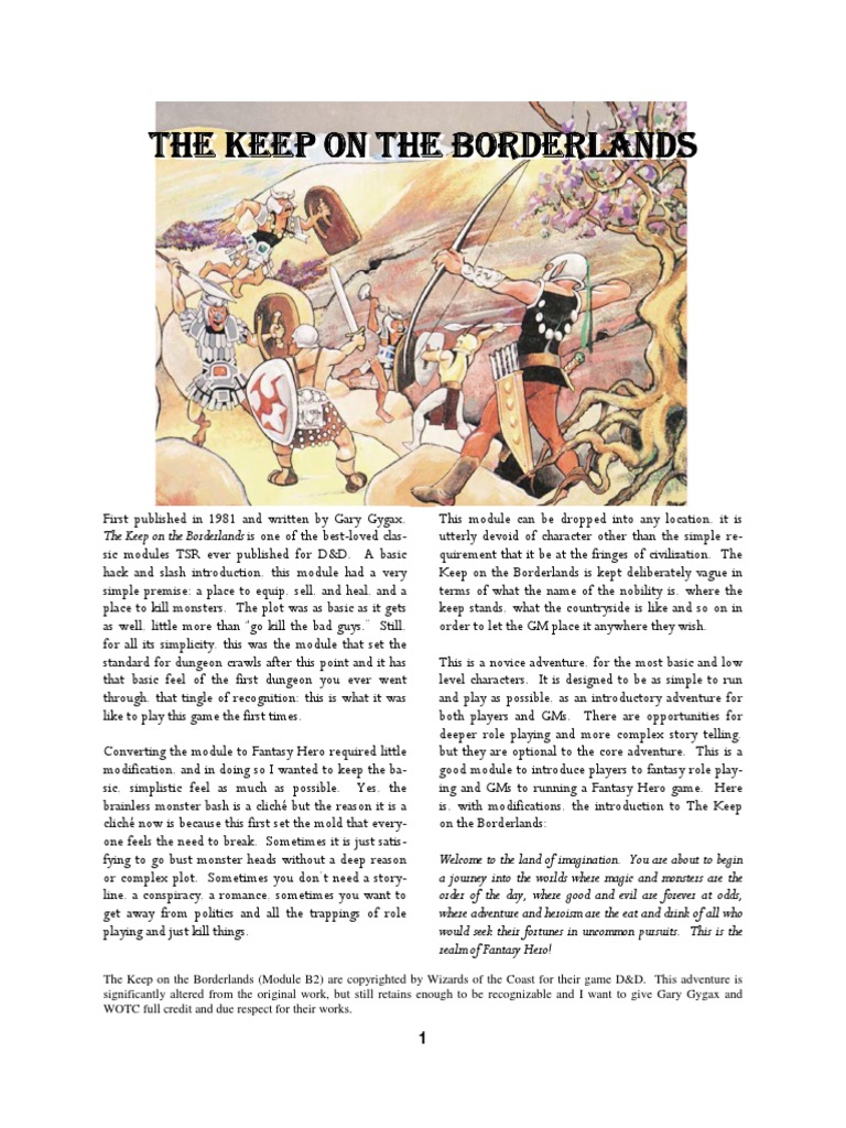 Keeps On The Borderlands | PDF | Dungeons & Dragons | Leisure