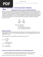 Radiography Formulas | PDF | Attenuation | Exposure (Photography)