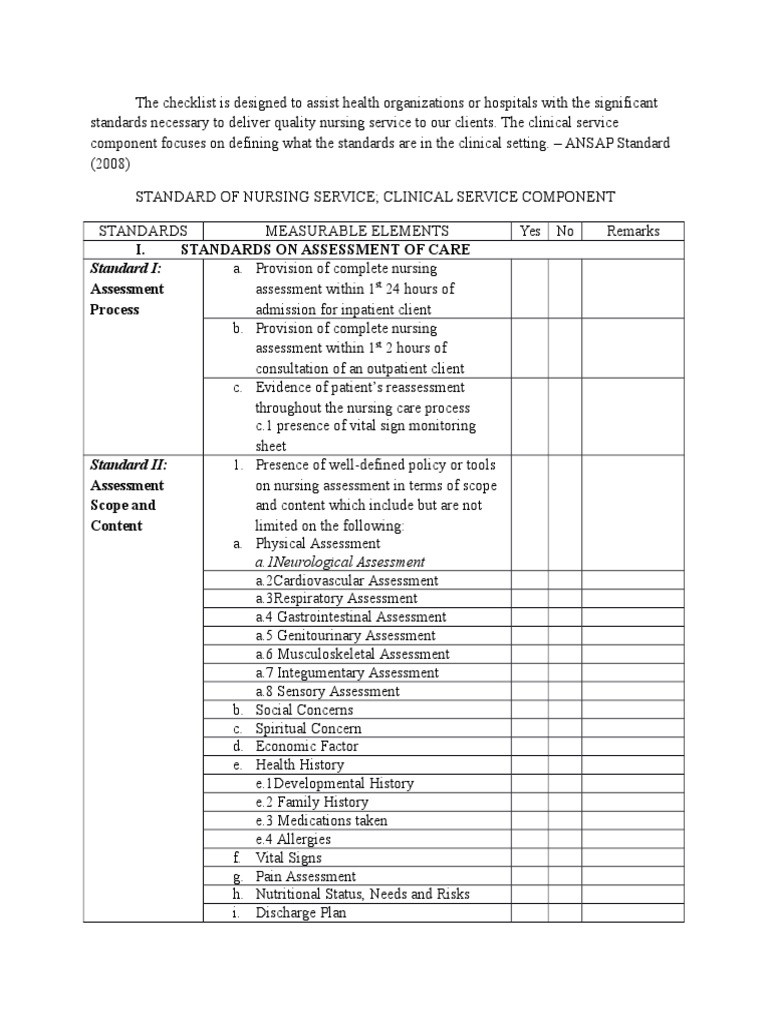 Checklist | PDF | Nursing | Infection