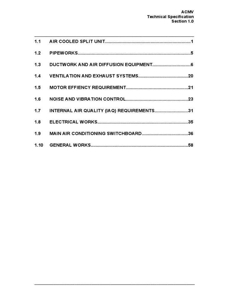 Air Cooled Split Unit Specifications | PDF | Duct (Flow) | Pipe (Fluid ...