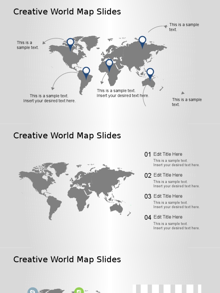 Creative World Map Slides Template | PDF | Coupon | Business