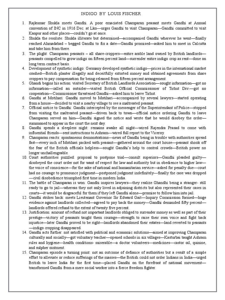 Indigo | PDF | Mahatma Gandhi