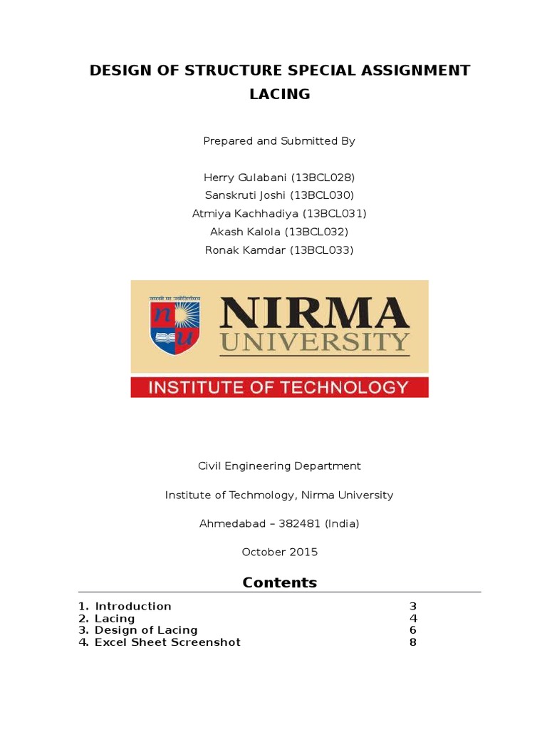 Design of Lacing | PDF | Rivet | Screw