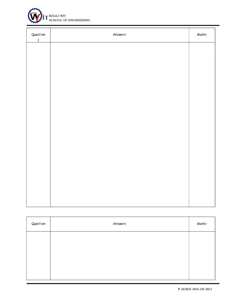 Contoh Marking Cheme | PDF | Technology & Engineering
