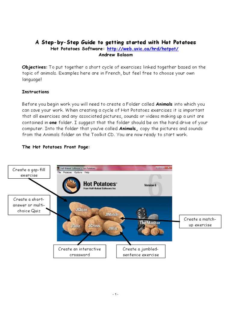 Use Hot Potatoes | PDF | Hyperlink | Computer File