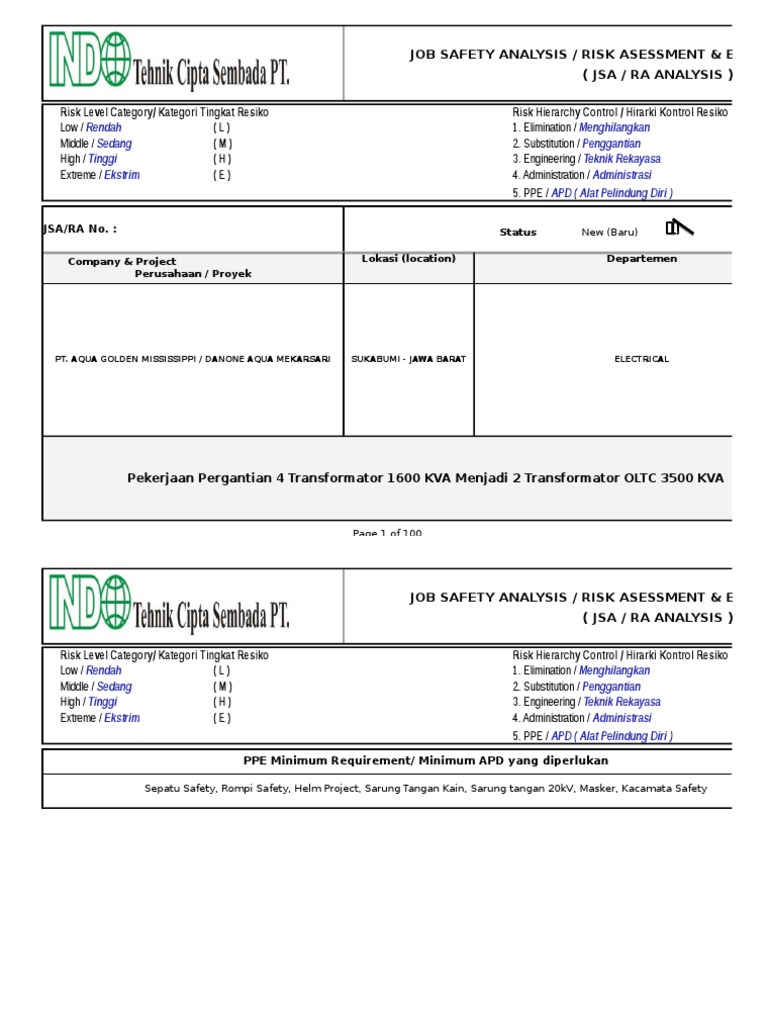 Jsa Trafo 3500 Kva | PDF