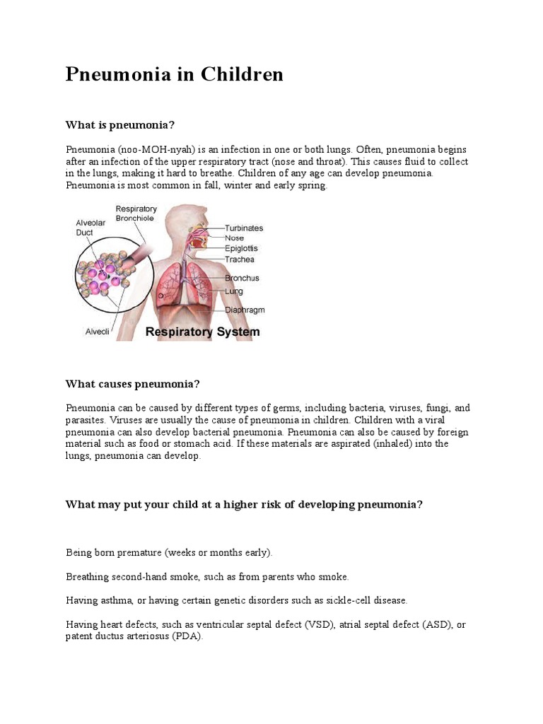 A Comprehensive Guide to Pneumonia in Children: Causes, Symptoms ...