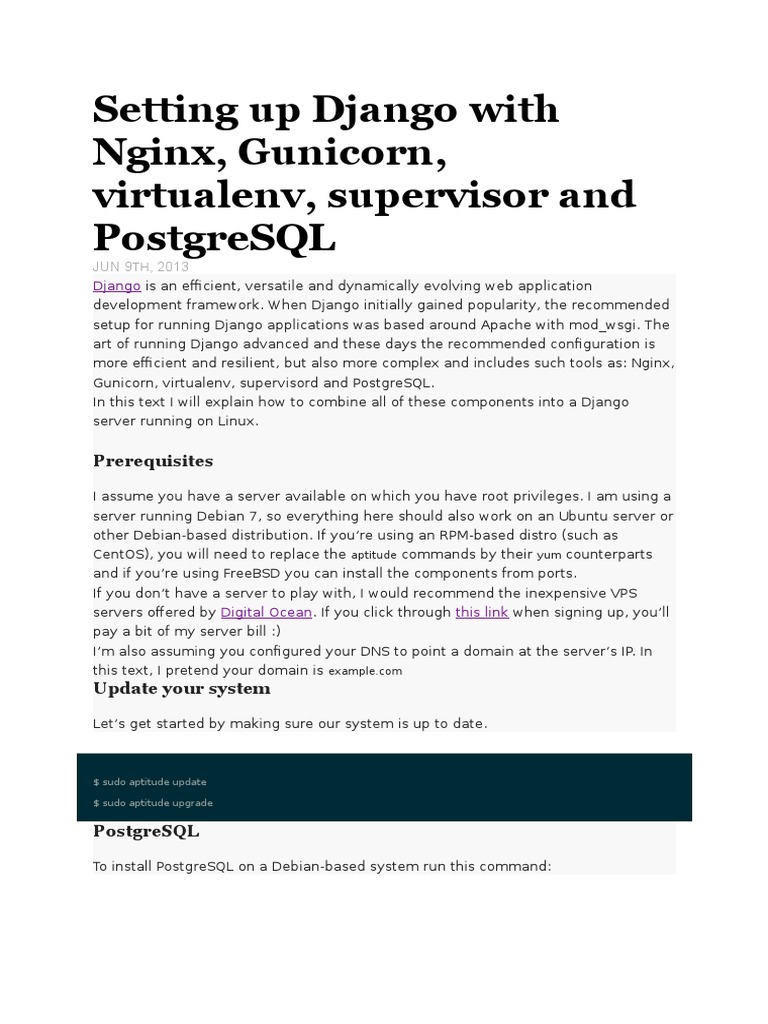 Setting Up Django With Nginx | PDF | Web Application | Python (Programming Language)