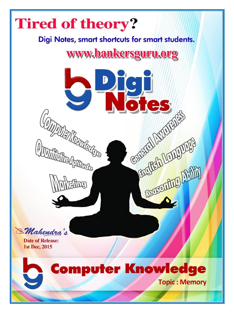 Notes Memory PDF | PDF | Random Access Memory | Read Only Memory