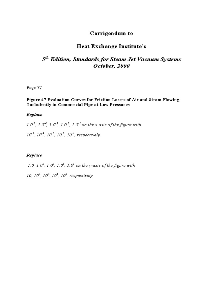 5 Edition, Standards For Steam Jet Vacuum Systems October, 2000 | PDF