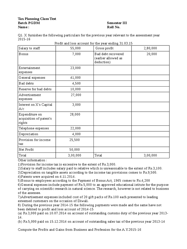 PGBP Test | PDF | Expense | Depreciation PGBP Test | PDF | Expense | Depreciation