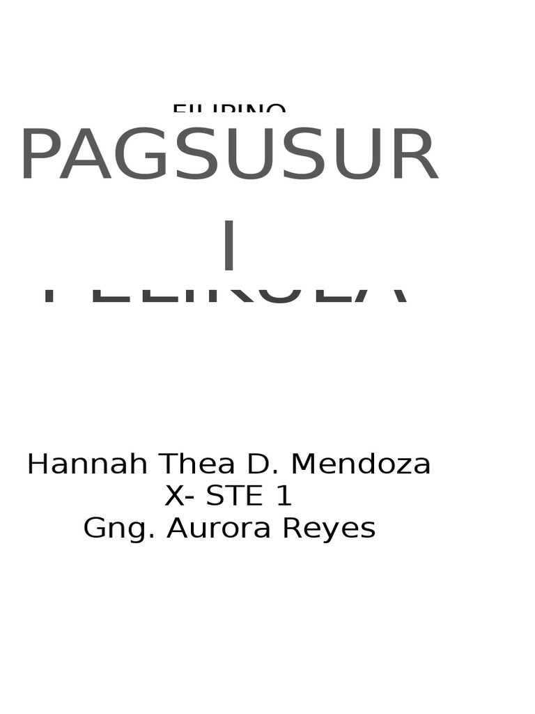 Movie Review in Filipino | PDF