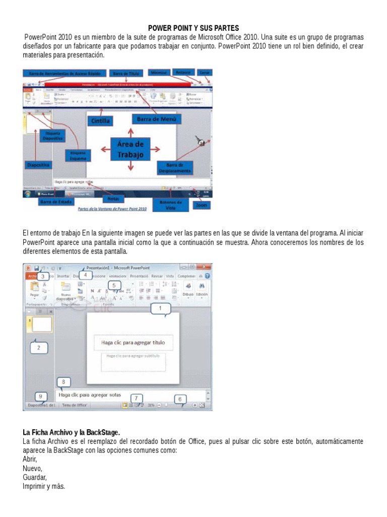 Power Point y Sus Partes | PDF | Microsoft PowerPoint | Ventana ...