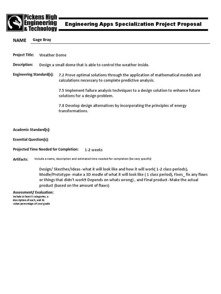 Specialization Project Proposal Document | PDF | Art