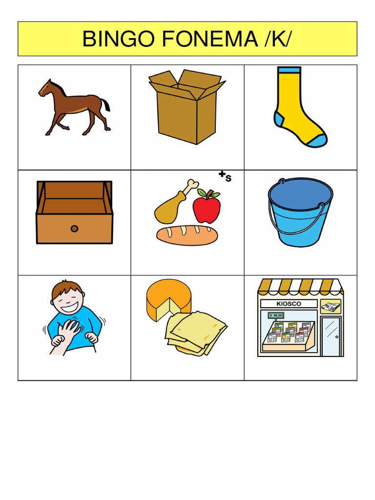 Bingo Fonema K Facil | PDF