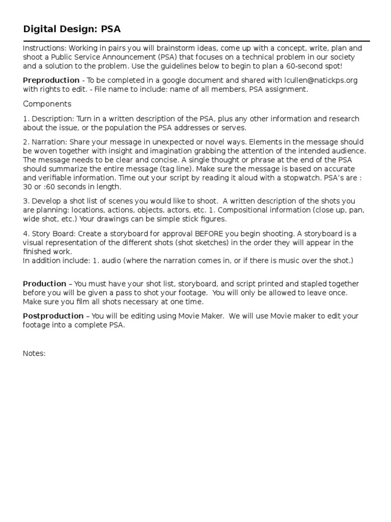 Digital Design - Psa Rubric | PDF | Communication | Leisure