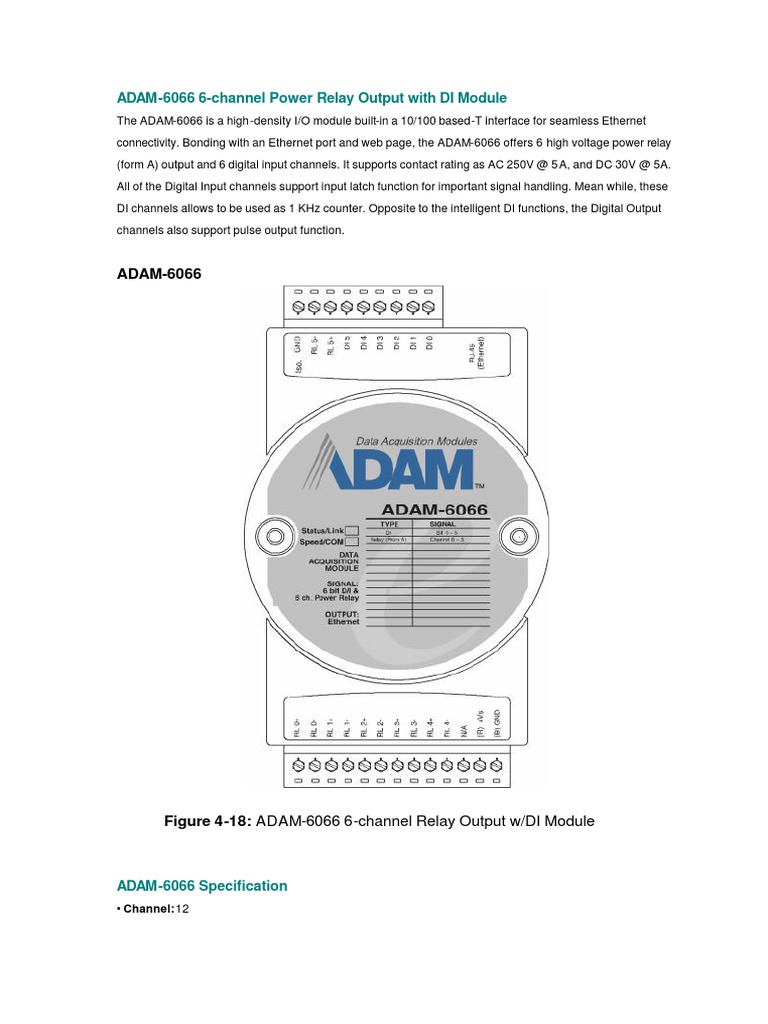 ADAM-6066 | Relay | Input/Output