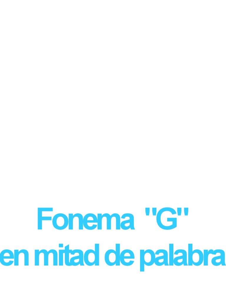 Fonema G | PDF