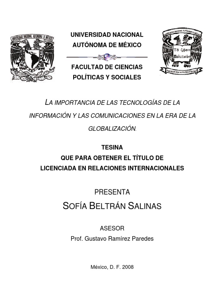 Tesis UNAM | PDF | Tecnología de información y comunicaciones | Internet