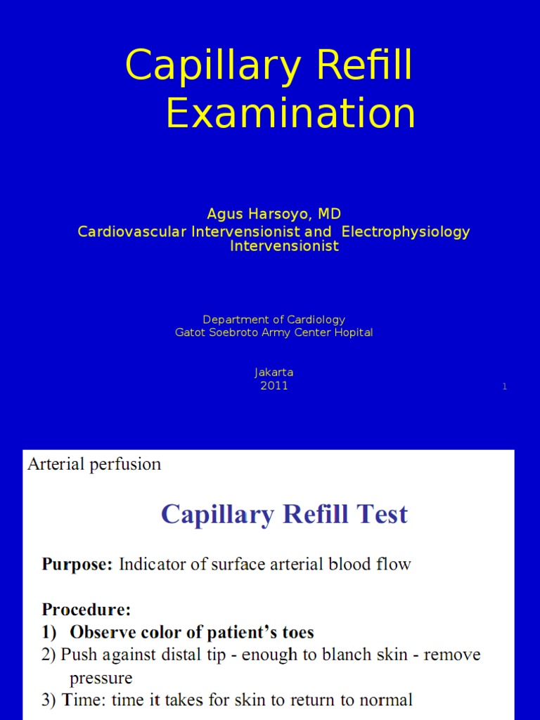 Capillari Refill Examination | PDF | Science & Mathematics