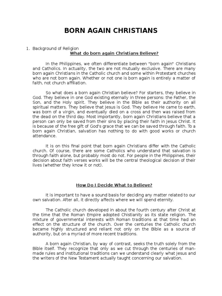 Born Again | PDF | Born Again | Christian Church