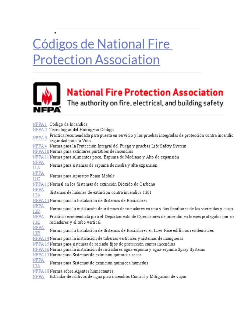 Serie Normas Nfpa Fija | Gas natural licuado | Bombero