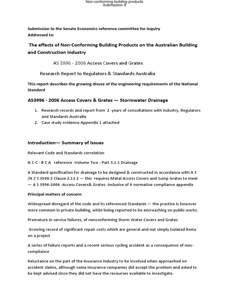 The Effects of Non-Conforming Building Products On The Australian ...