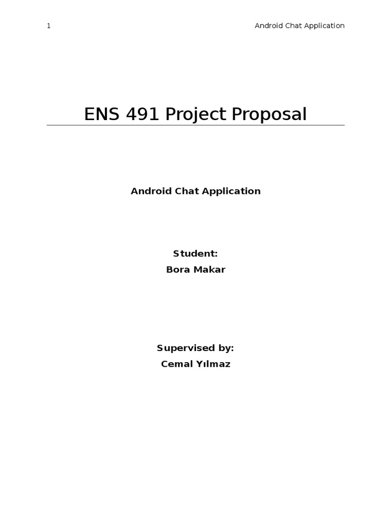 ENS 491 Project Proposal | PDF | Server (Computing) | Client (Computing)