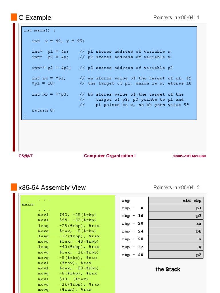 Pointers & Assembly | PDF | Array Data Structure | Pointer (Computer Programming)