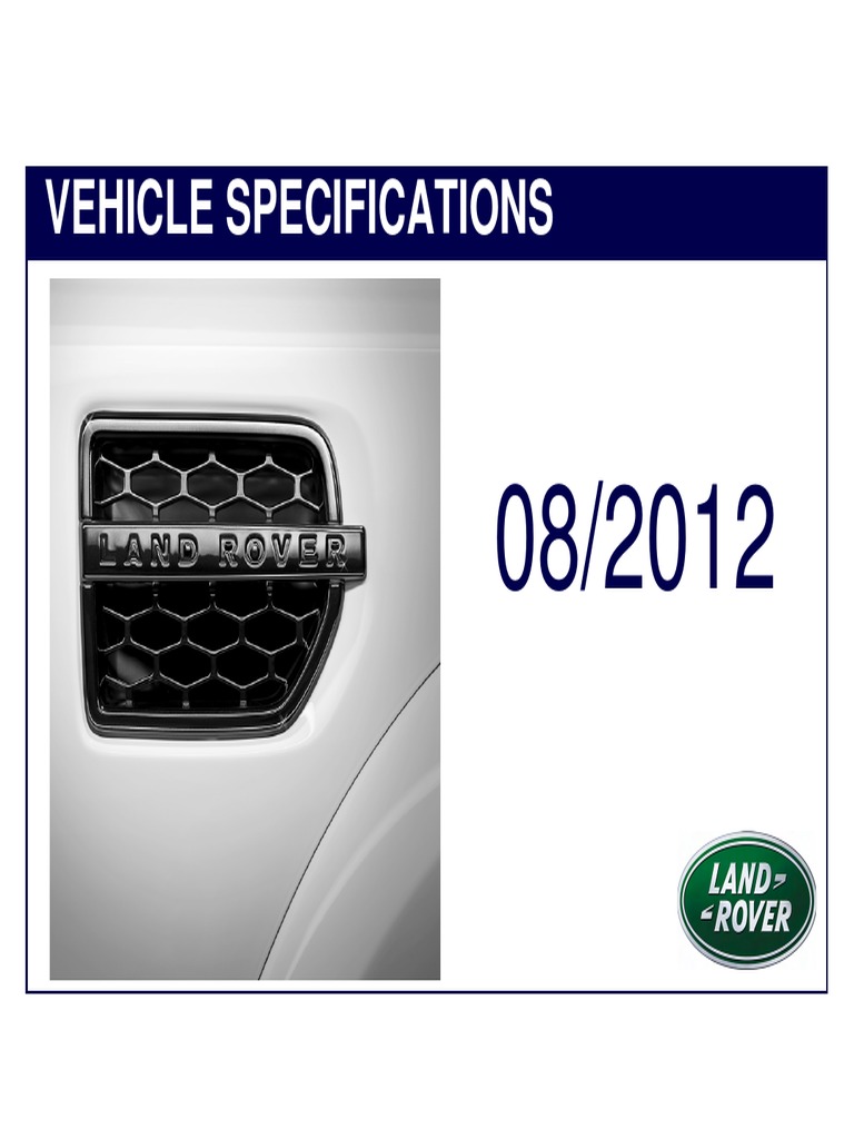 Land Rover LR3 Vehicle Specifications | PDF | Horsepower | Motor Oil
