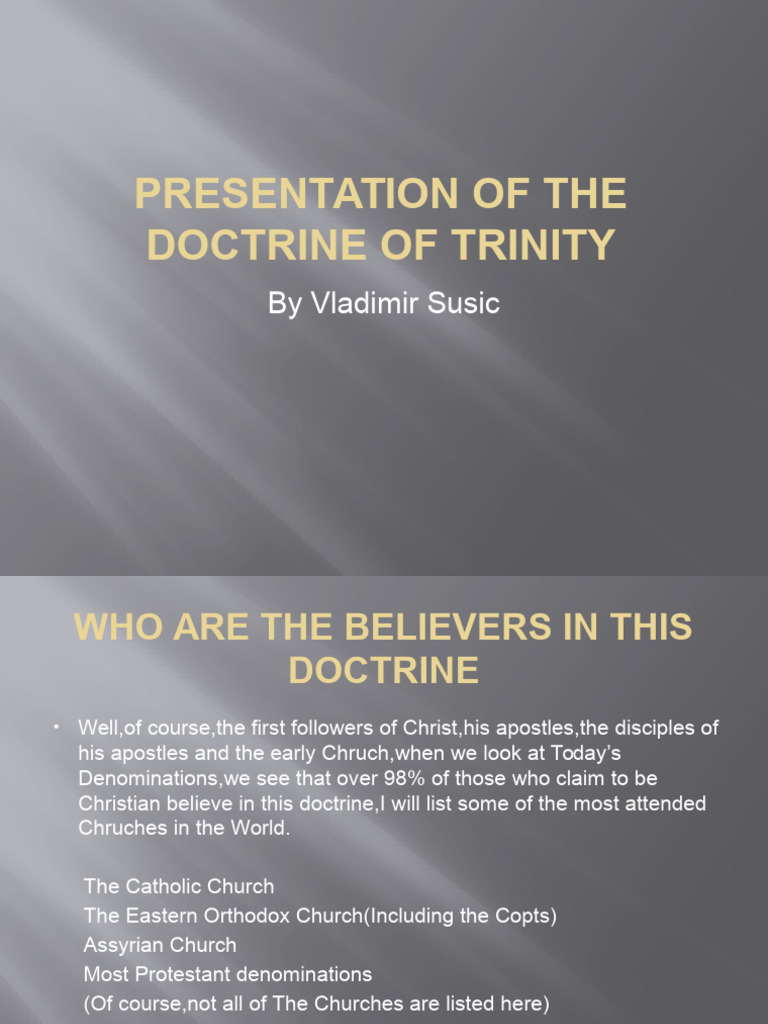 Explanation of The Trinity Invalidity of Heresies | PDF | Trinity ...