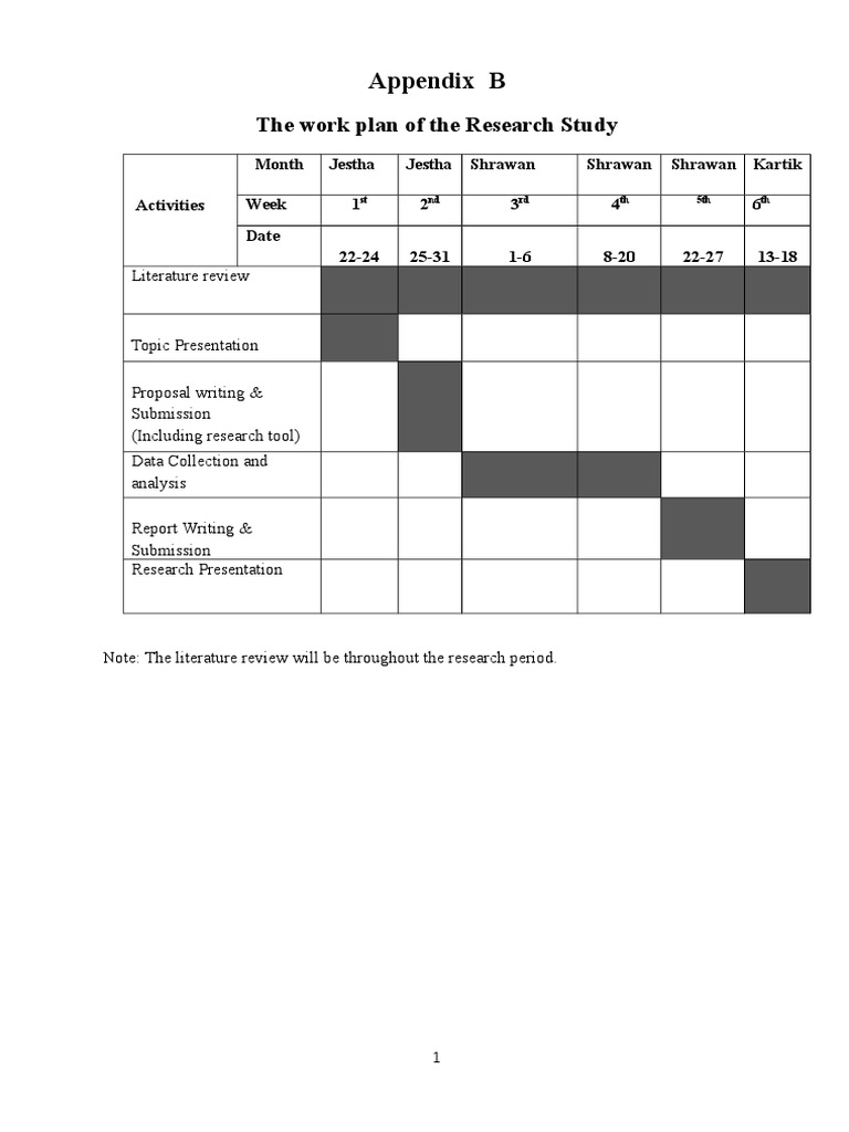 Research Study Work Plan Overview | PDF