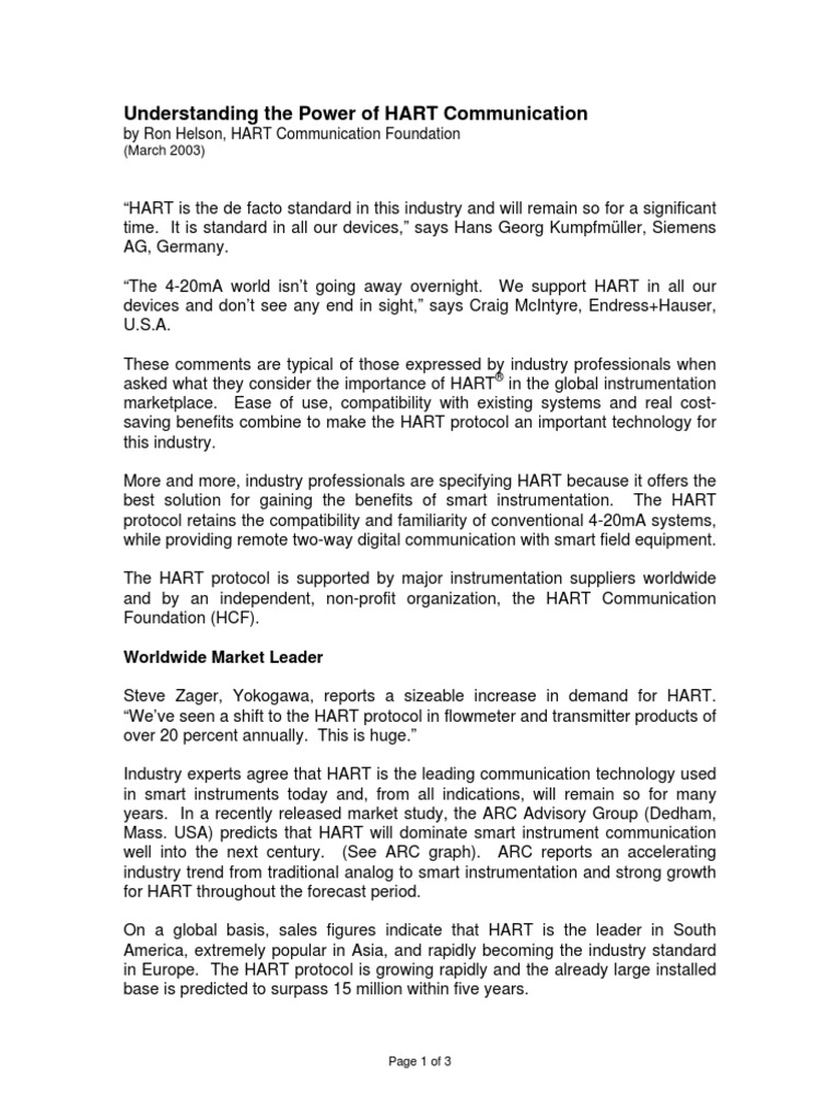 Understanding Power of Hart | PDF | Telecommunication | Computer Networking